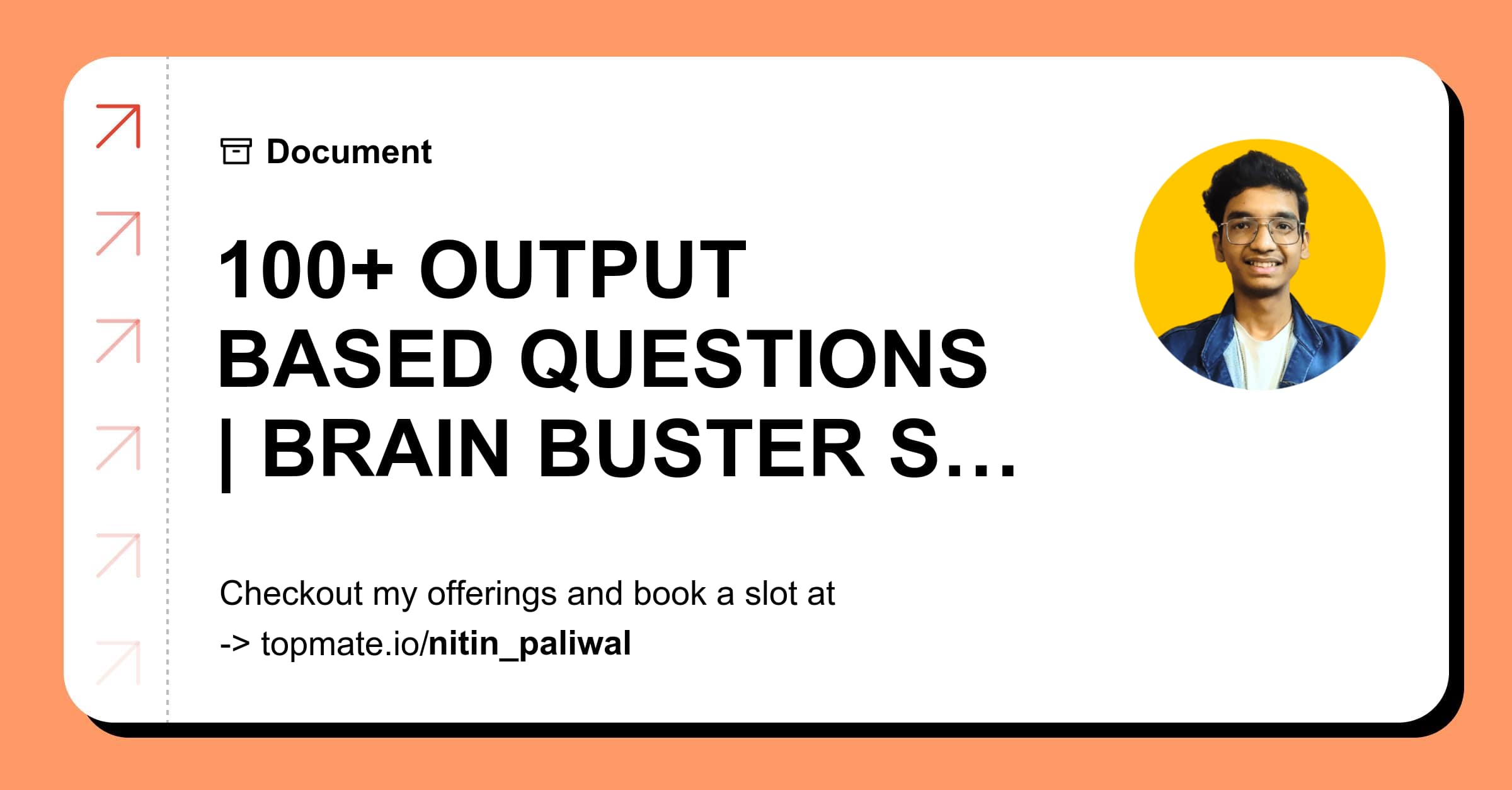 100+ OUTPUT BASED QUESTIONS | BRAIN BUSTER SERIES with Nitin Paliwal